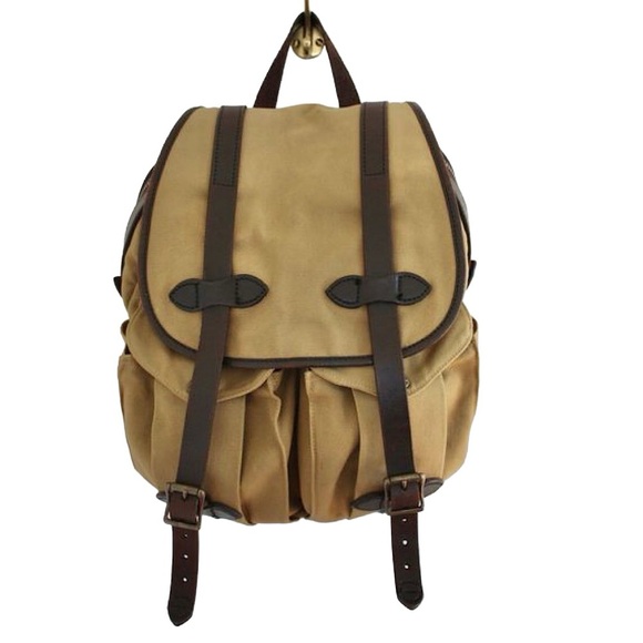 Filson | Bags | Filson Rucksack Rugged Twill Leather Backpack | Poshmark